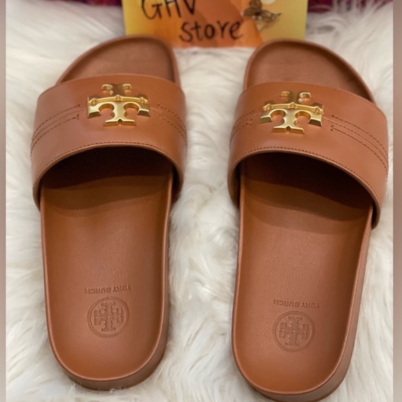 Tory Burch | Shoes | Tory Burch Everly Calf Leather Anatomic Slide ...